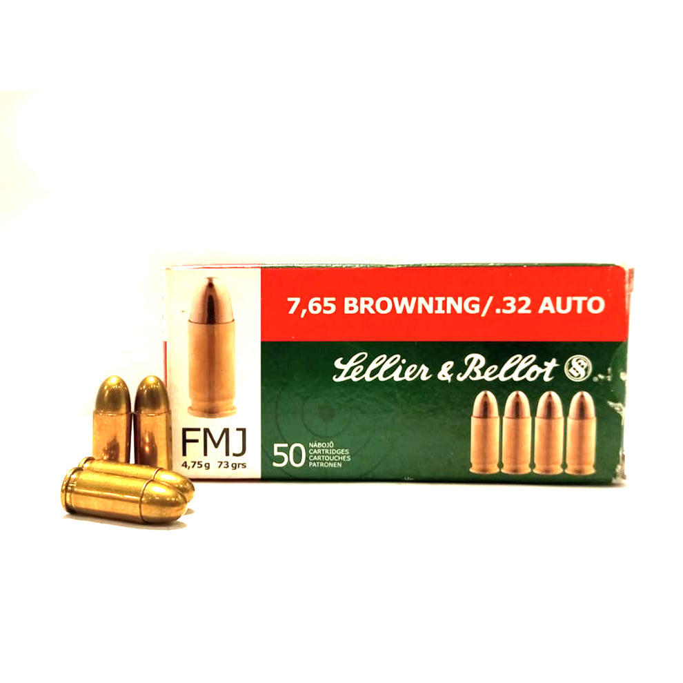 Sellier & Bellot .32 Auto FMJ 73gr
